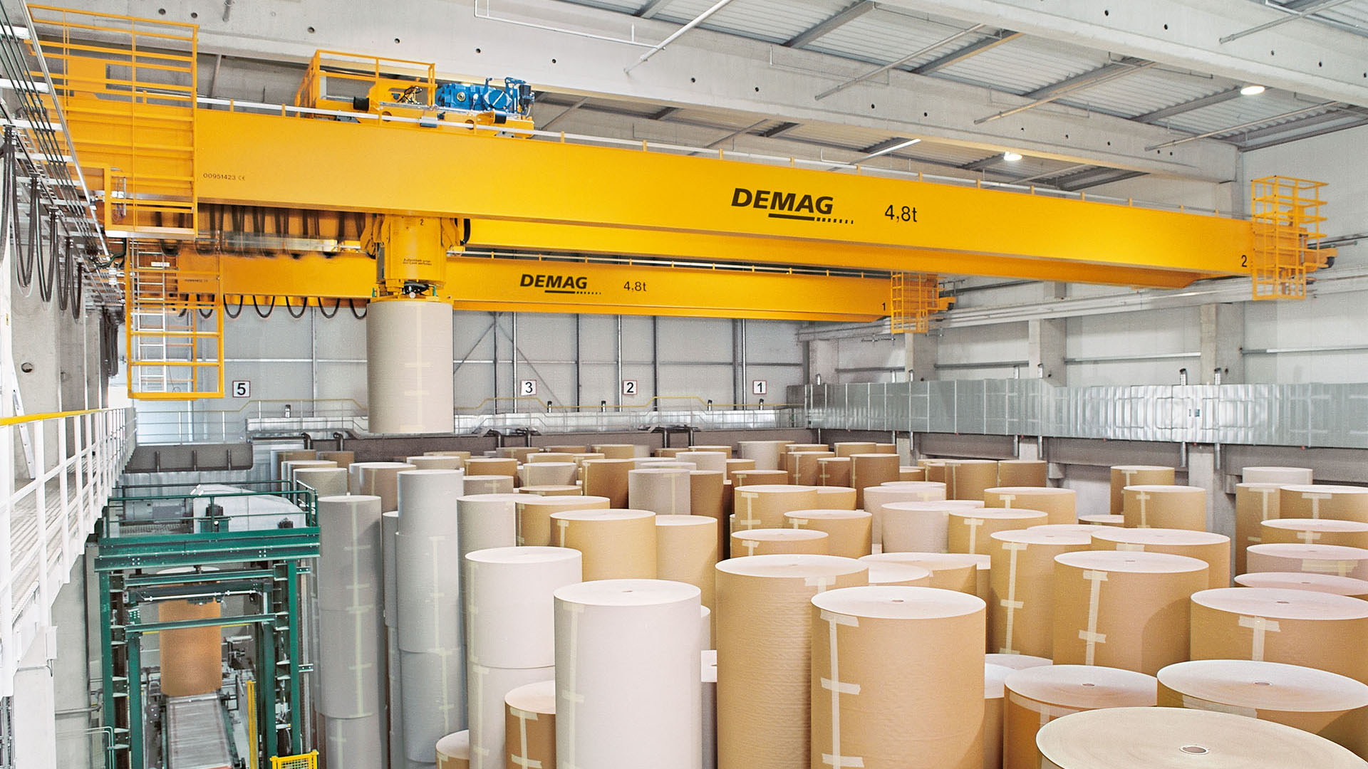 Demag crane system for first automated paper roll store in Africa ...